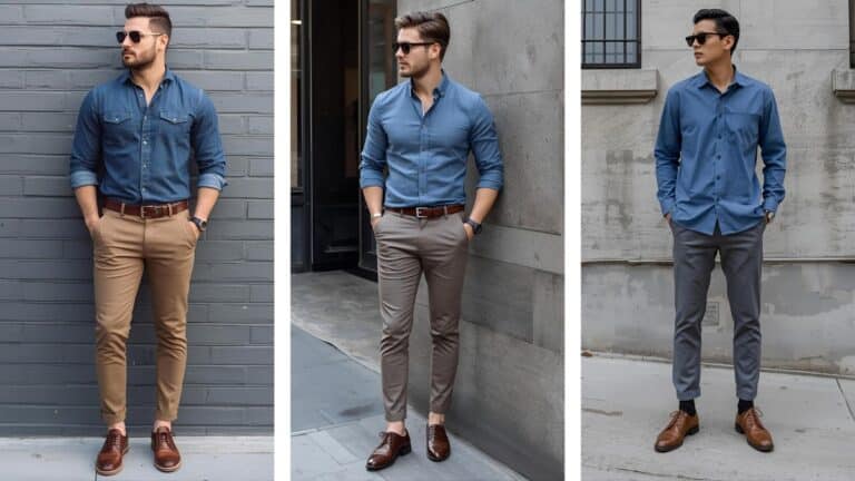 9 Stylish Blue Shirt Matching Pants Ideas For Men | Expert Tips